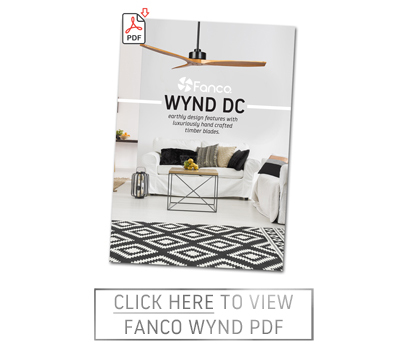 Wynd DC Ceiling Fan with Remote - Teak 54" | Fanco Australia