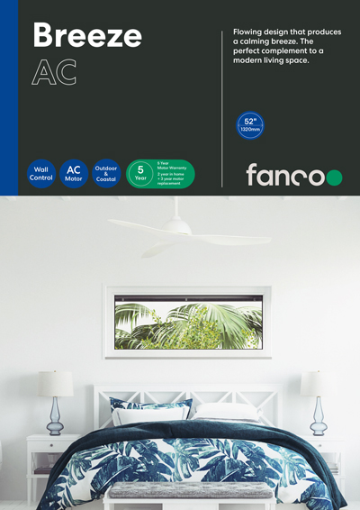 Ceiling Fan Spec Sheets - Fanco