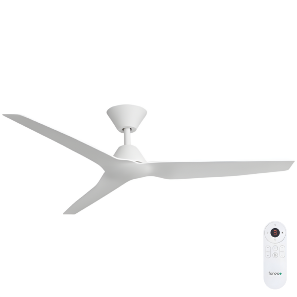 Infinity iD DC 54″ White Smart Ceiling Fan with Remote | Fanco Australia