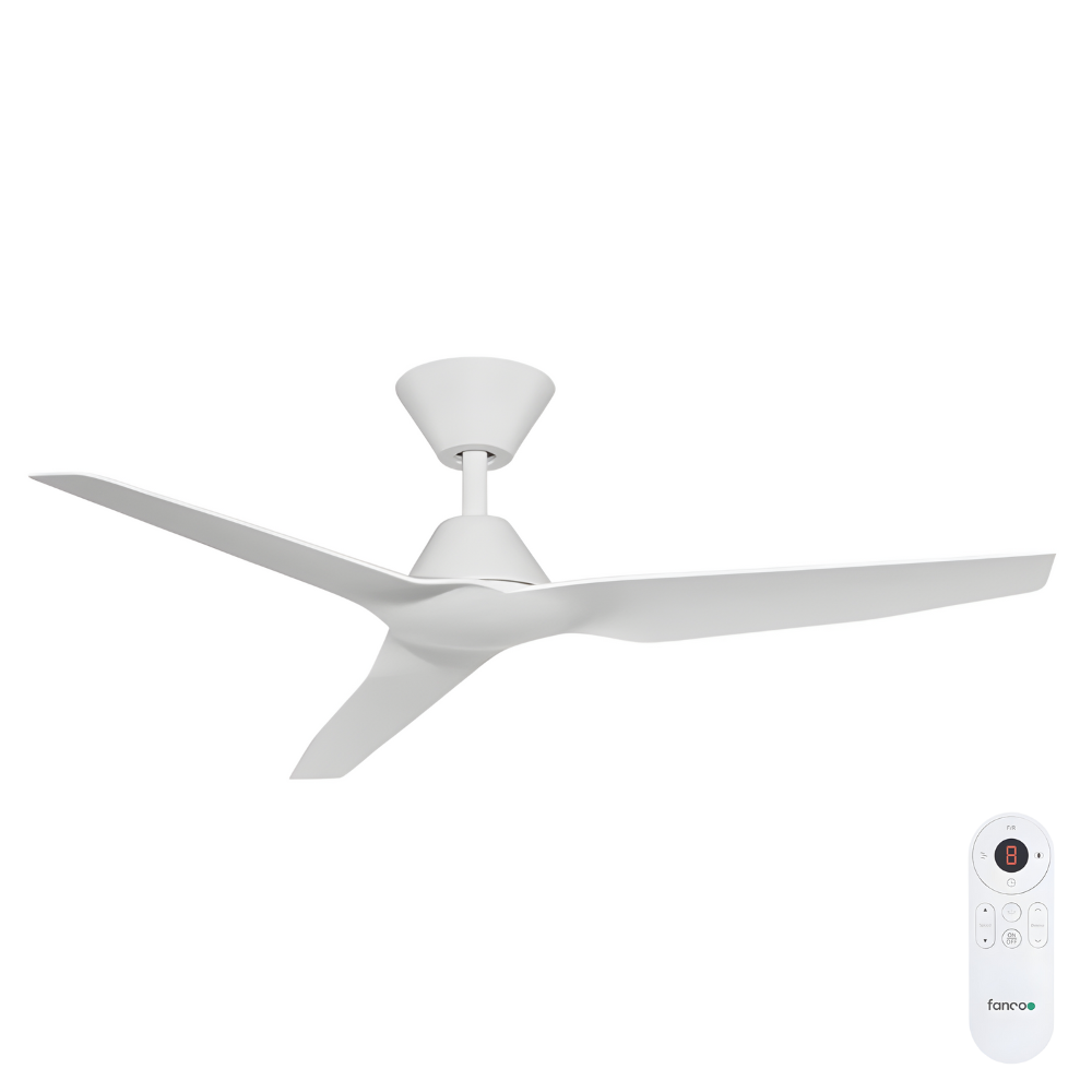 Infinity ID 48" White Smart DC Ceiling Fan with Remote | Fanco Australia