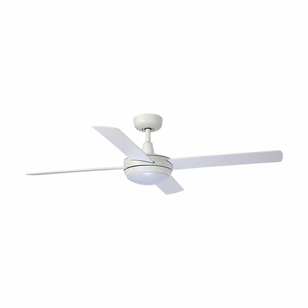 Eco Silent DC Ceiling Fan with Remote & CCT LED - White 48"