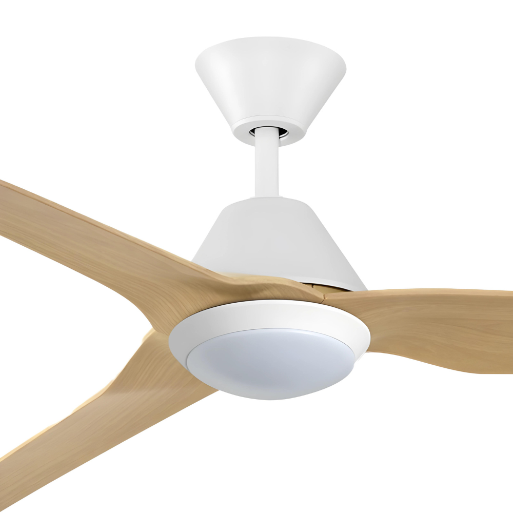 Infinity iD DC Ceiling Fan with CCT LED Light - 64" Beechwood