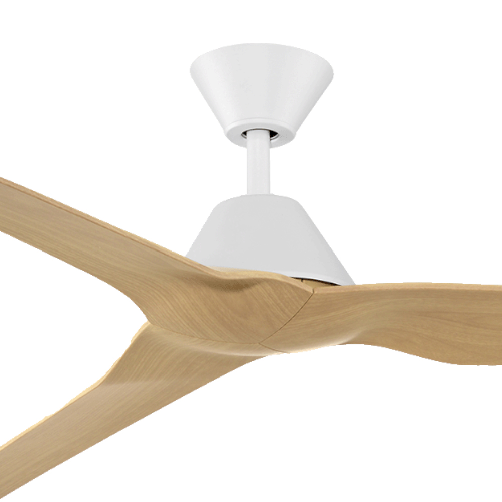 Infinity-iD DC Ceiling Fan SMART/Remote – White with Beechwood Blades ...
