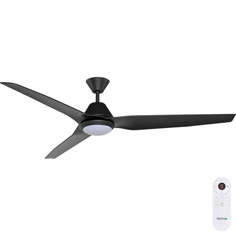 Infinity iD DC Ceiling Fan SMART/Remote with CCT LED Light - Black 64"