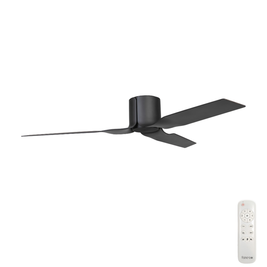 Fanco Flow 132cm (52") DC Ceiling Fan - Black | Fanco Australia